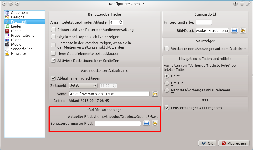 OpenLP Wiki: OpenLP ueber mehrere Rechner synchronisieren